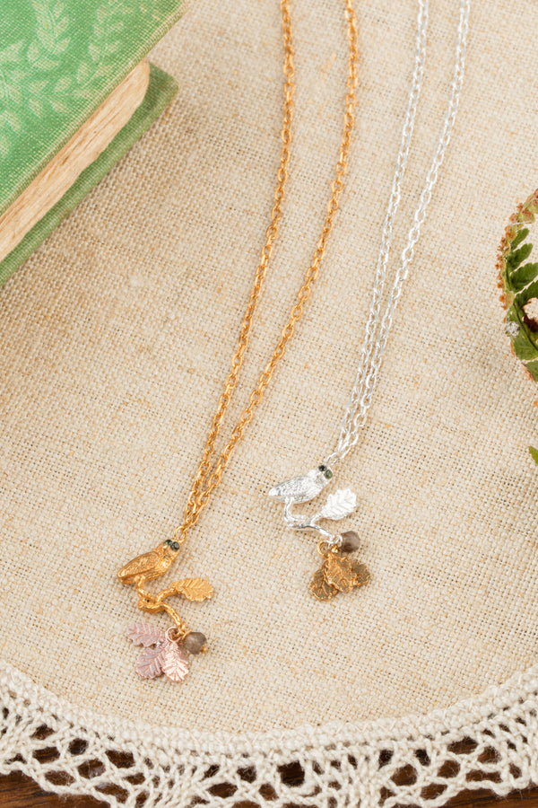 Owl On Perch Pendant - amanda coleman jewellery